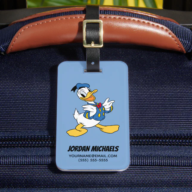 Donald Duck | Proud Pose Luggage Tag | Zazzle