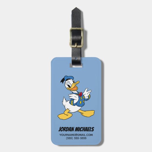 Donald Duck | Proud Pose Luggage Tag | Zazzle