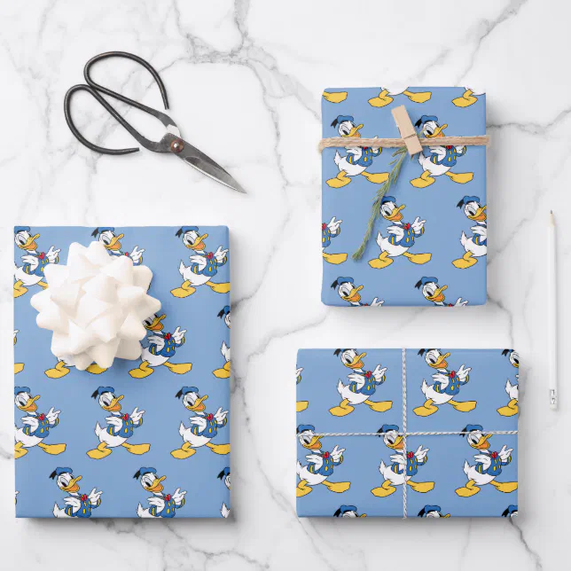 Donald Duck | Proud Pose Wrapping Paper Sheets | Zazzle