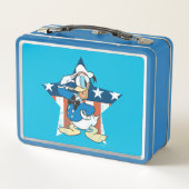 Donald Duck | Salute with Patriotic Star Metal Lunch Box | Zazzle