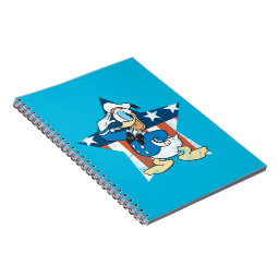 Donald Duck | Salute with Patriotic Star Notebook | Zazzle