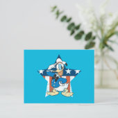 Donald Duck | Salute with Patriotic Star Postcard | Zazzle