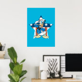 Donald Duck | Salute with Patriotic Star Poster | Zazzle