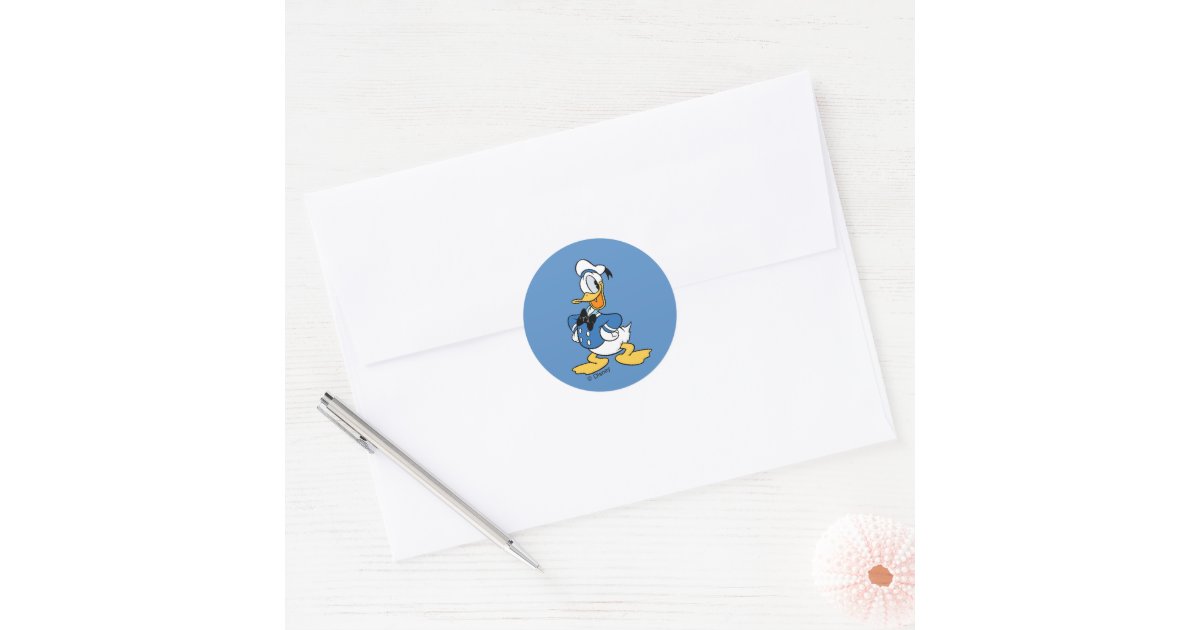 Donald Duck Smile Classic Round Sticker | Zazzle