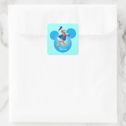 Donald Duck Square Sticker | Zazzle
