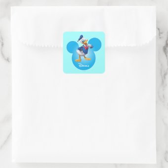 Donald Duck Square Sticker | Zazzle