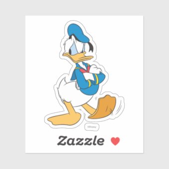 Donald Duck | Standing Arms Crossed Sticker | Zazzle