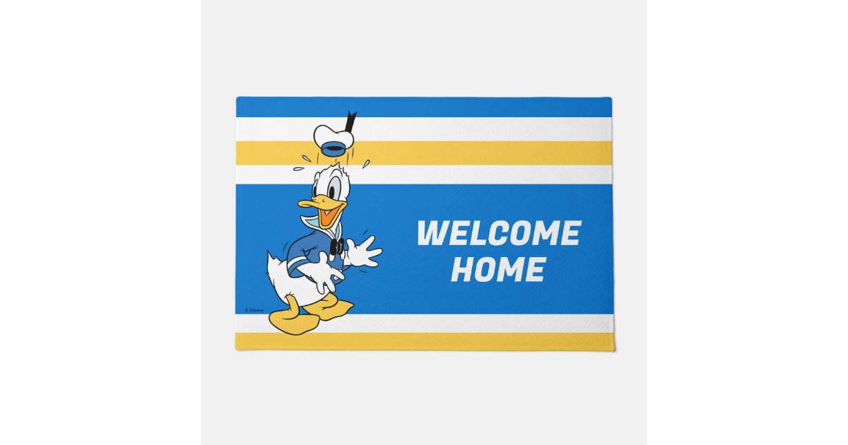 Donald Duck Surprise | Add Your Text Doormat | Zazzle
