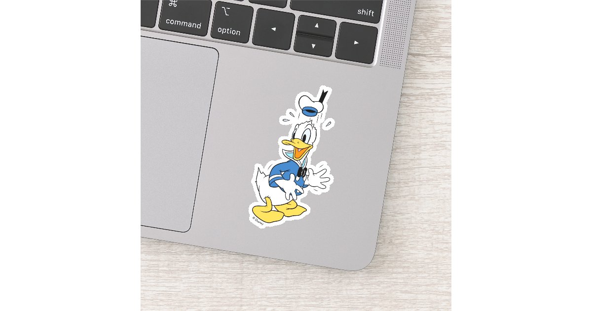 Donald Duck Surprise Sticker | Zazzle
