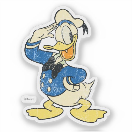 Donald Duck | Vintage Sticker | Zazzle