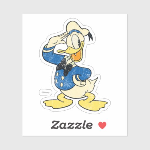 Donald Duck | Vintage Sticker | Zazzle