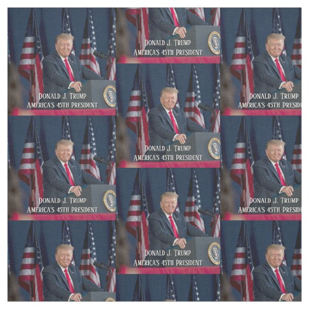President Donald Trump Inauguration Commemorative Fabric | Zazzle