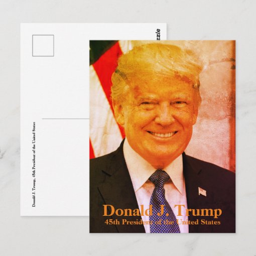 Donald J. Trump, 45th President of United States Postcard | Zazzle