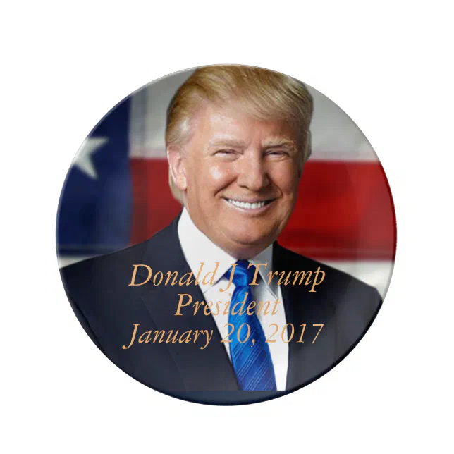 Donald J Trump President Commemorative Platter Plate | Zazzle