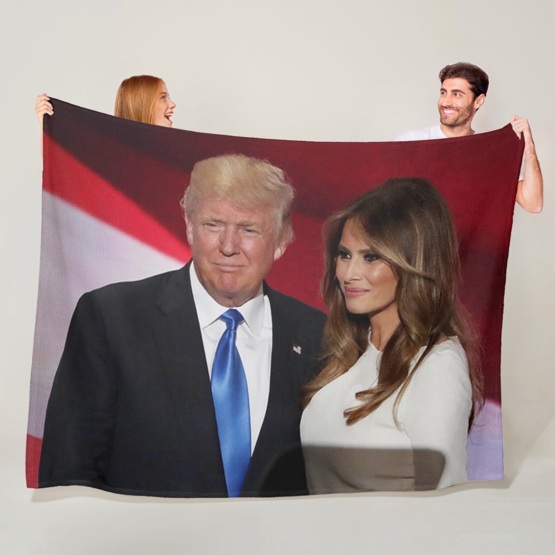 DONALD & MELANIA TRUMP FLEECE BLANKET | Zazzle