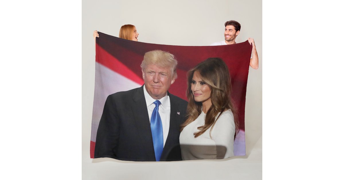 DONALD & MELANIA TRUMP FLEECE BLANKET | Zazzle