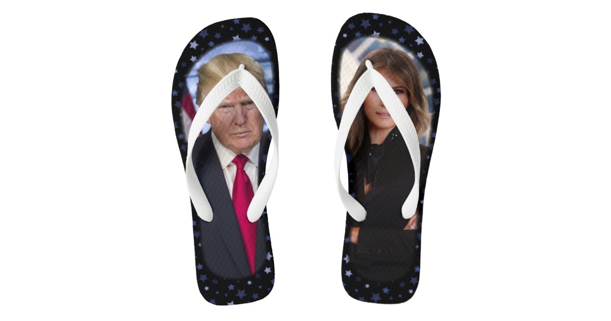 DONALD & MELANIA TRUMP FLIP FLOPS | Zazzle