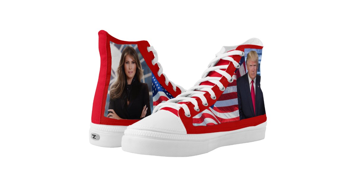 DONALD & MELANIA TRUMP- High-Top SNEAKERS | Zazzle