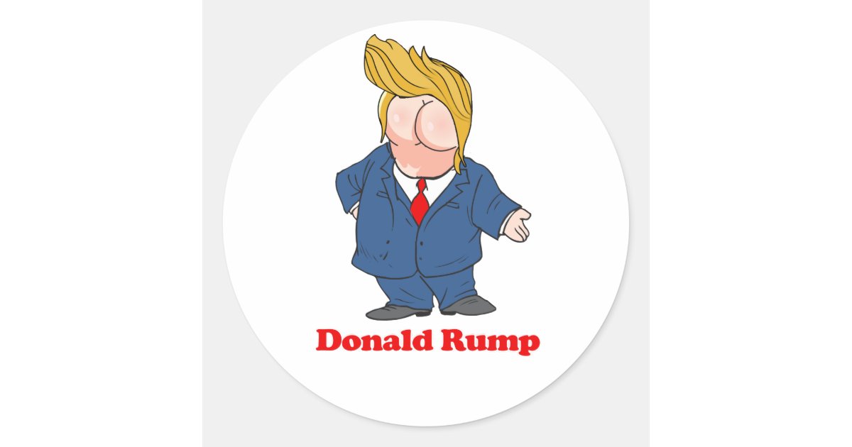 Donald Rump -- Anti-Trump Design - - Political -.p Classic Round ...