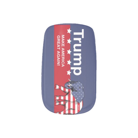 donald trump 2016 republican minx nail art | Zazzle.com