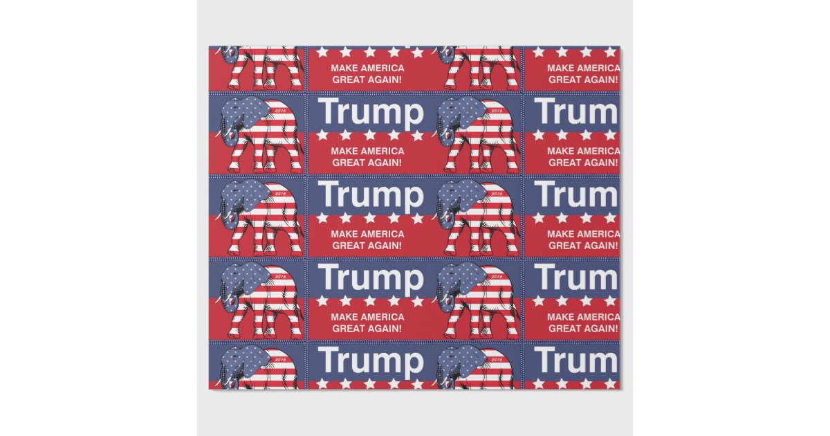 donald trump 2016 republican wrapping paper | Zazzle