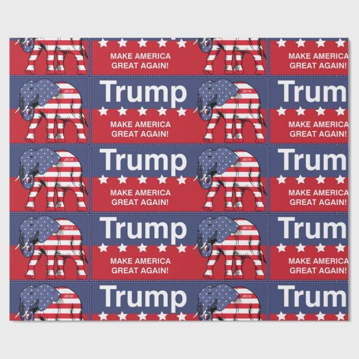 donald trump 2016 republican wrapping paper | Zazzle.com
