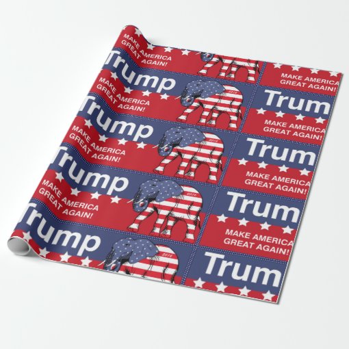 donald trump 2016 republican wrapping paper | Zazzle