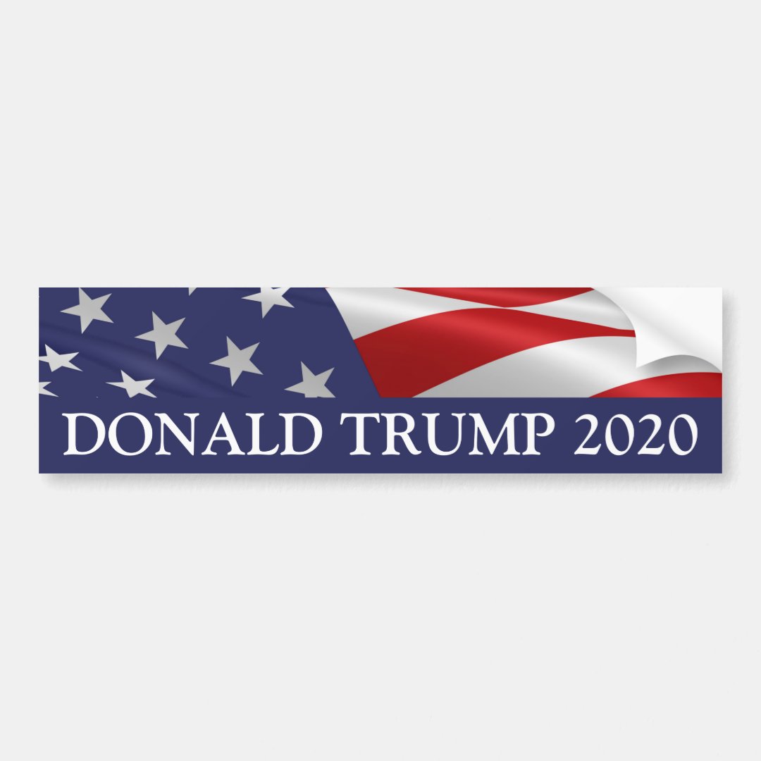 DONALD TRUMP 2020 BUMPER STICKER | Zazzle