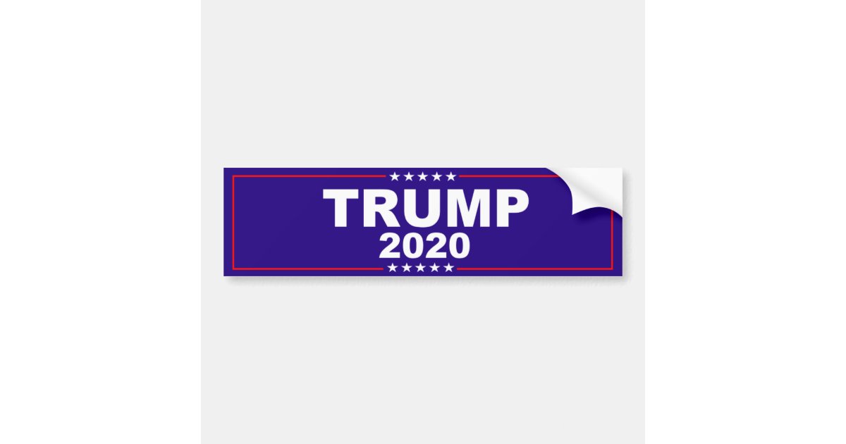Donald Trump 2020 Bumper Sticker | Zazzle
