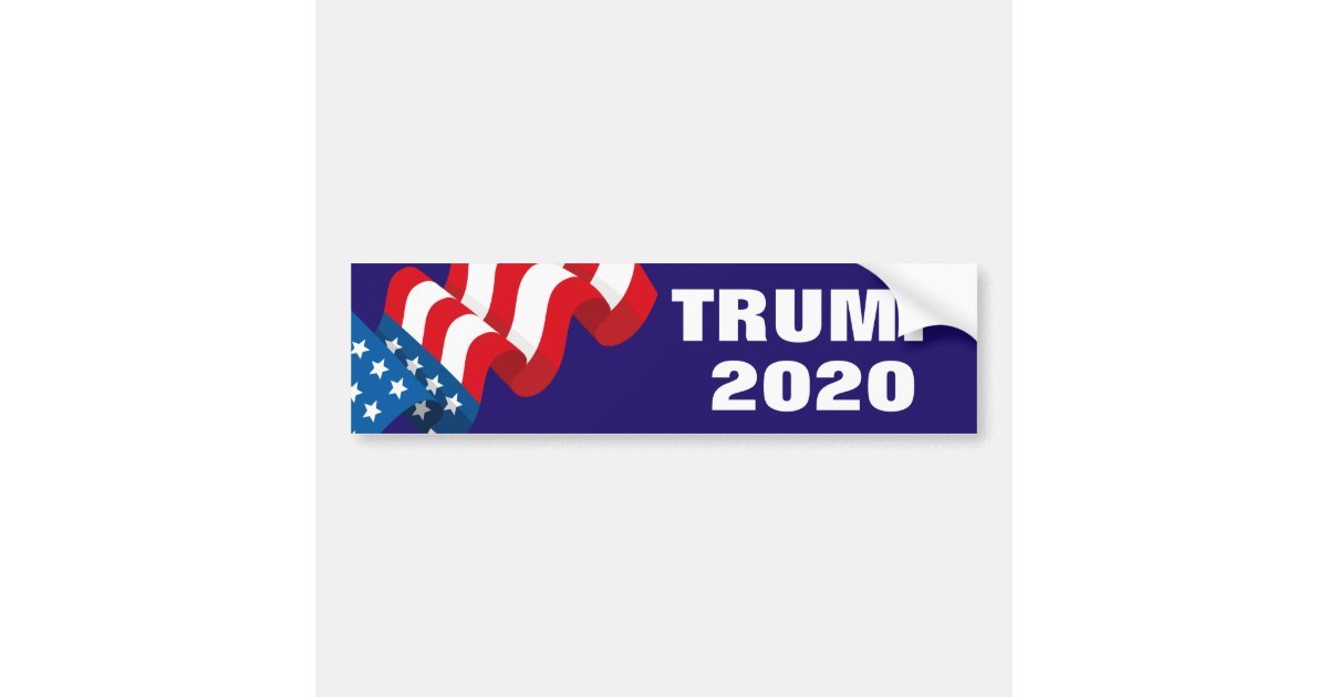 DONALD TRUMP 2020 BUMPER STICKER | Zazzle