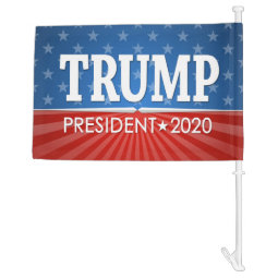 Donald Trump 2020 - iconic stars red stripes Car Flag | Zazzle