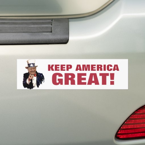 DONALD TRUMP 2020 KEEP AMERICA GREAT! BUMPER STICKER | Zazzle