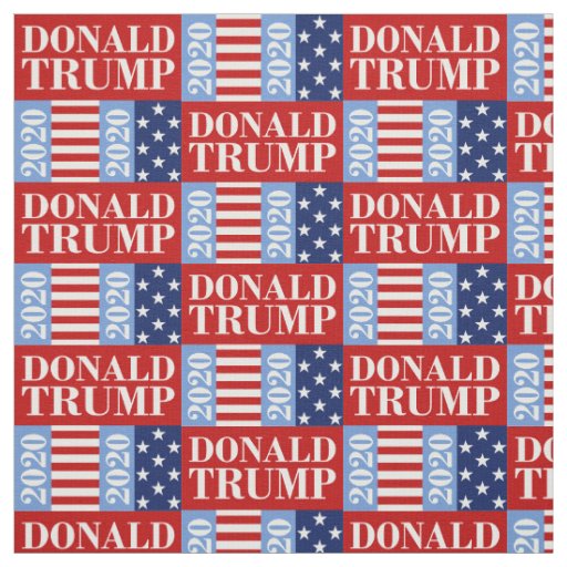 Donald Trump 2020 |Vote For Red President Election Fabric | Zazzle