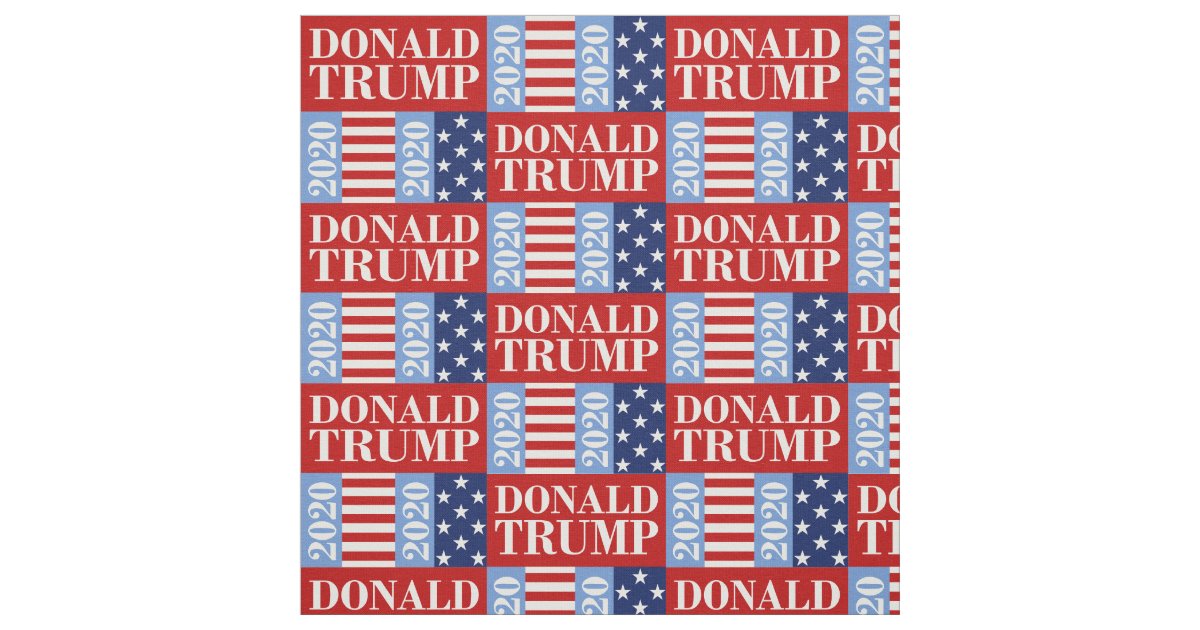 Donald Trump 2020 |Vote For Red President Election Fabric | Zazzle