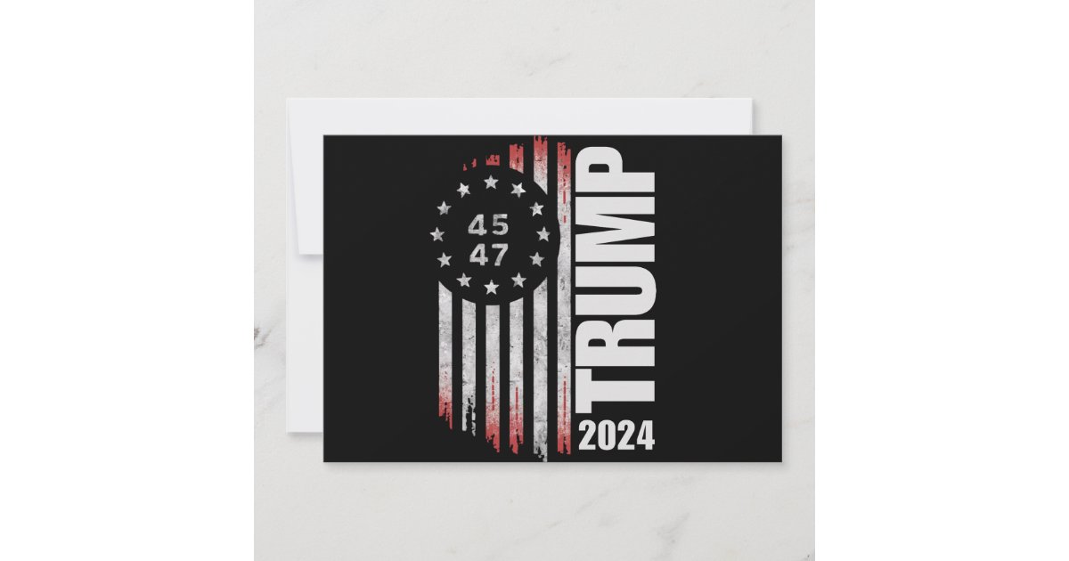 Donald Trump 2024 Election Vote 45 47 American Invitation | Zazzle