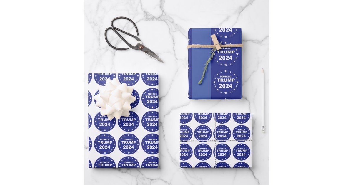 Donald Trump 2024 Wrapping Paper Sheets | Zazzle