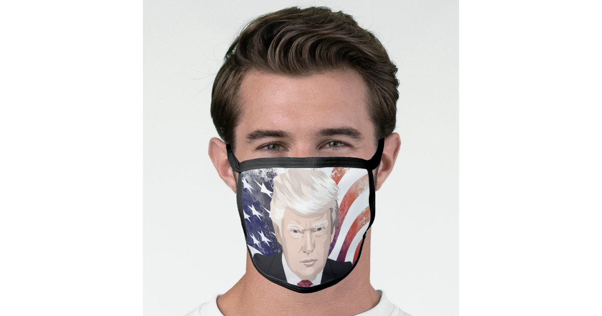 DONALD TRUMP ALL OVER PRINT FACE MASK | Zazzle