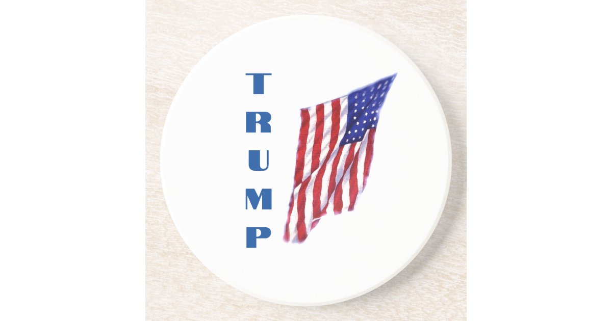 Donald Trump American Flag Pop Art Coaster | Zazzle