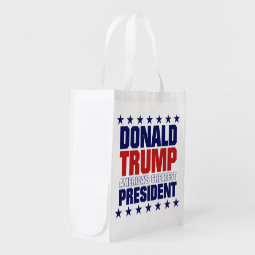 Donald Trump - AMERICA'S GREATEST PRESIDENT Grocery Bag | Zazzle
