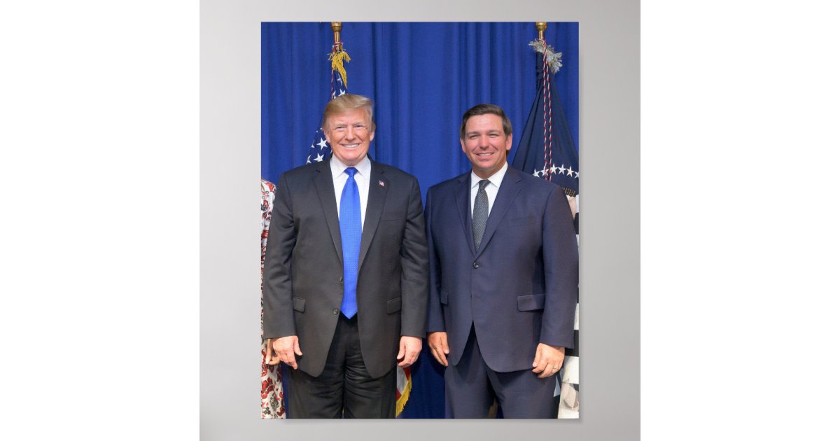 Donald Trump And Ron Desantis Poster | Zazzle