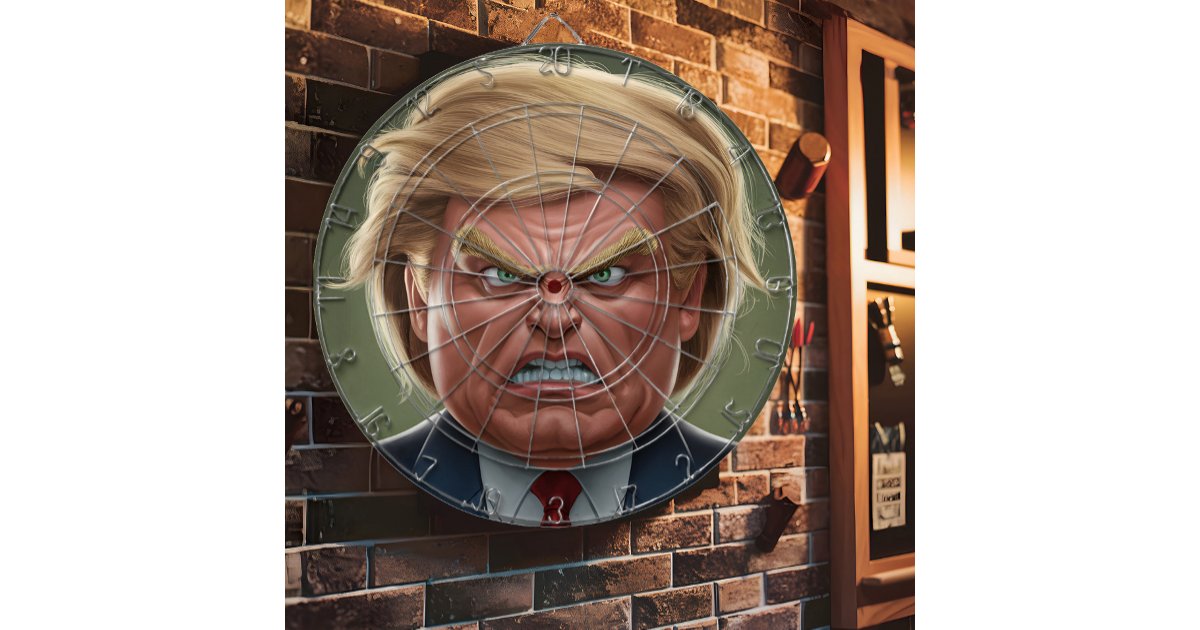 Donald Trump Angry Face Dart Board | Zazzle