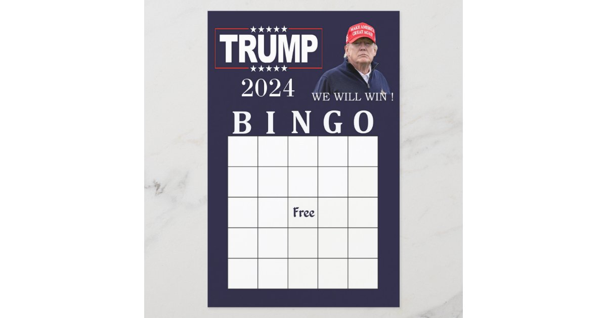 Donald Trump bingo card | Zazzle