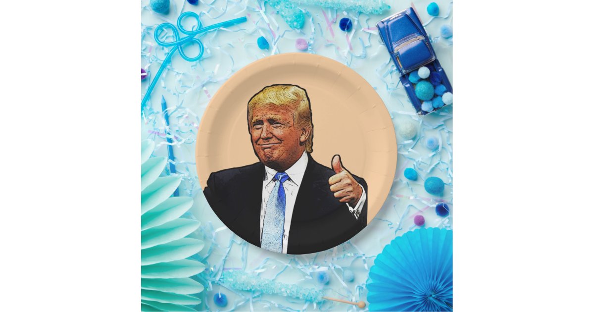 DONALD TRUMP BIRTHDAY PARTY PAPER PLATES | Zazzle