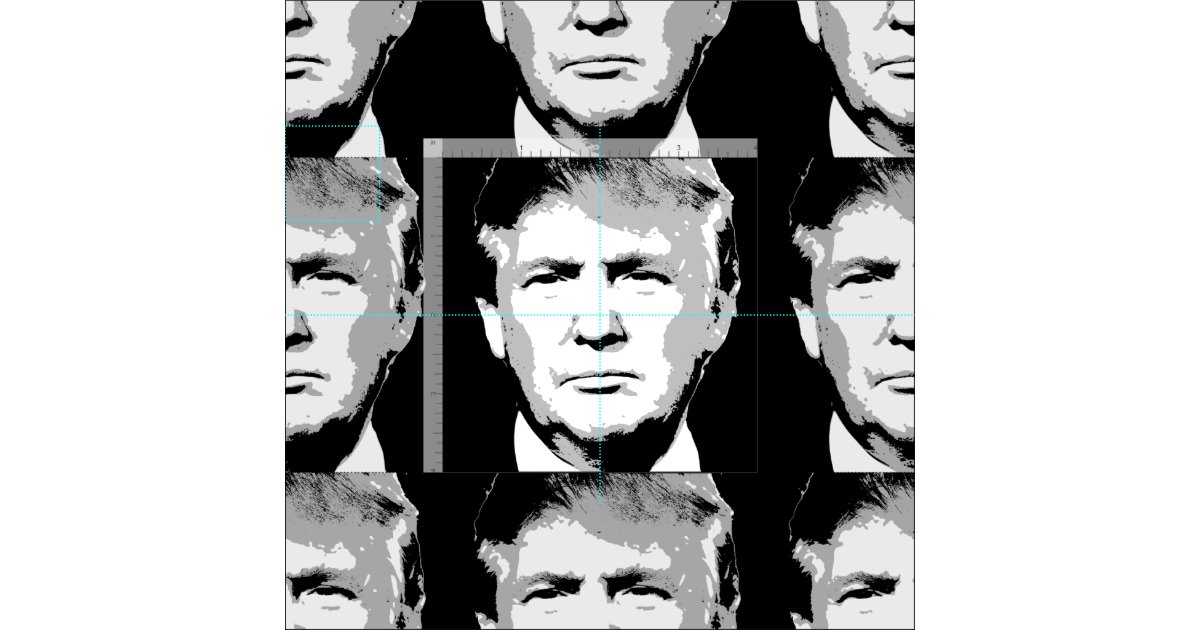 DONALD TRUMP BLOCK DESIGN FABRIC | Zazzle