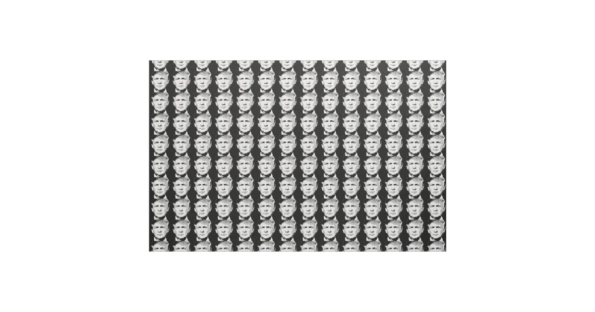 DONALD TRUMP BLOCK DESIGN FABRIC | Zazzle