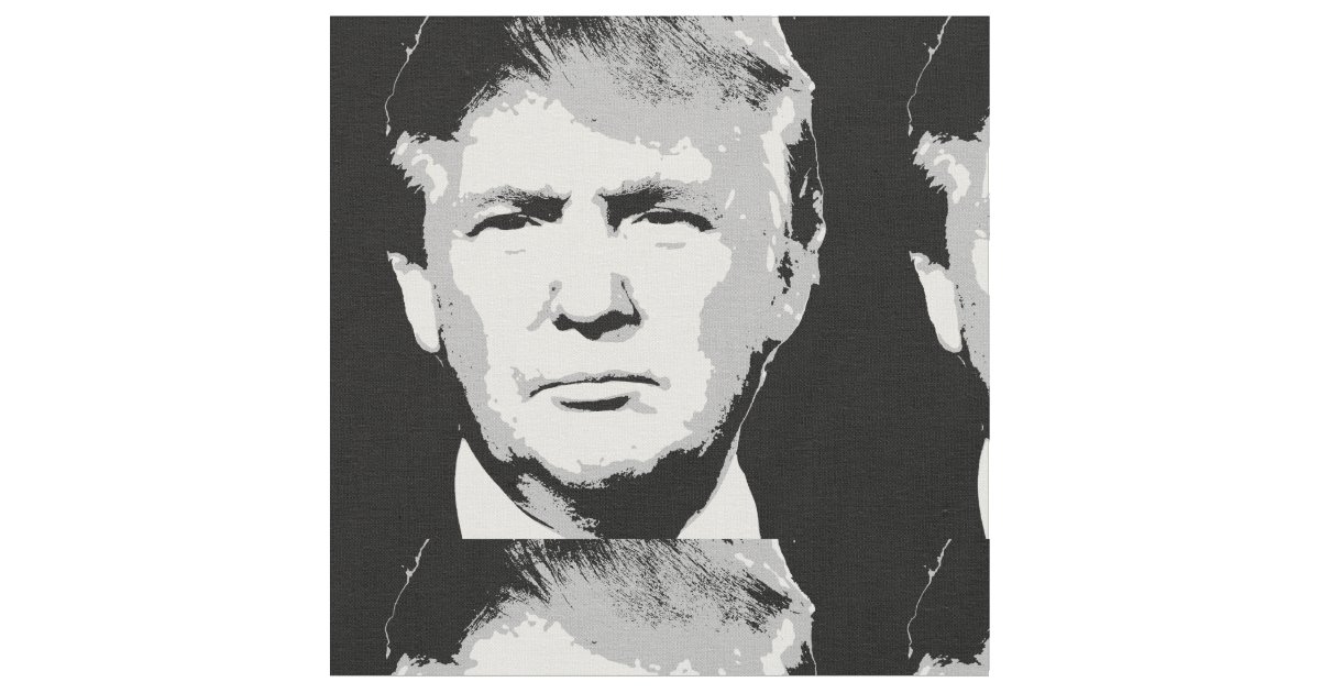 DONALD TRUMP BLOCK DESIGN FABRIC | Zazzle