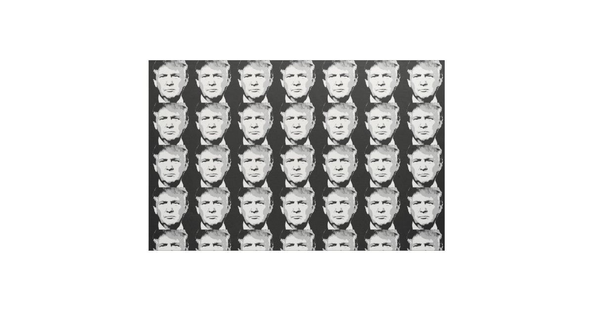 DONALD TRUMP BLOCK DESIGN FABRIC | Zazzle