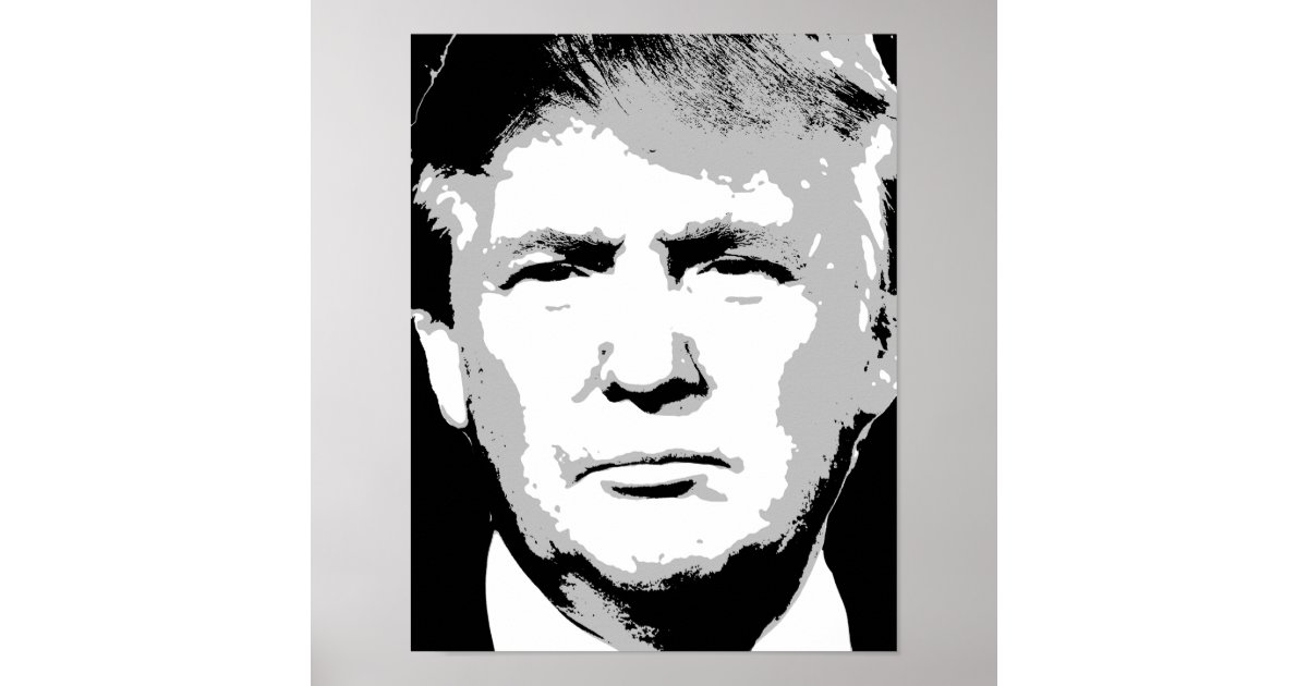 DONALD TRUMP BLOCK DESIGN POSTER | Zazzle