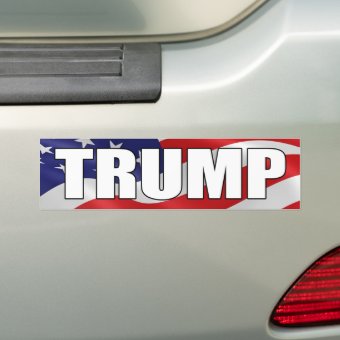 DONALD TRUMP BOLD American Flag Bumper Sticker | Zazzle