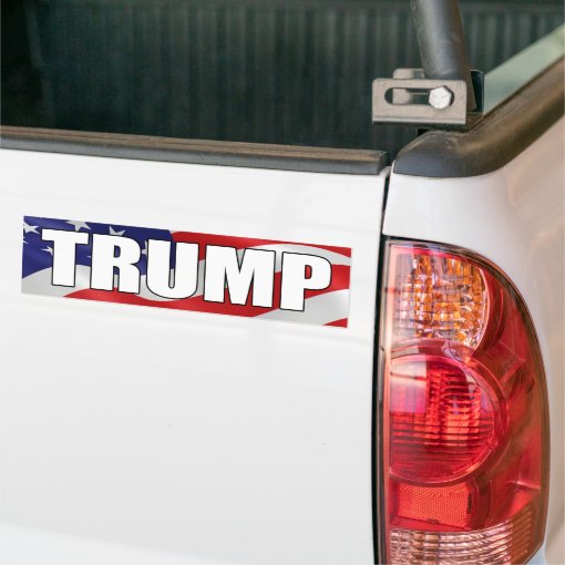 DONALD TRUMP BOLD American Flag Bumper Sticker | Zazzle